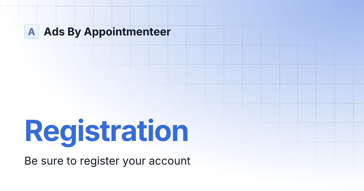 Registration | Ads By Appointmenteer